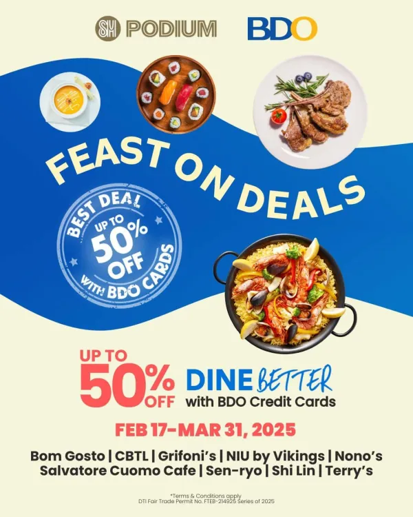 Up to 50% OFF BDO Dining Deals at The… | The Beat Manila