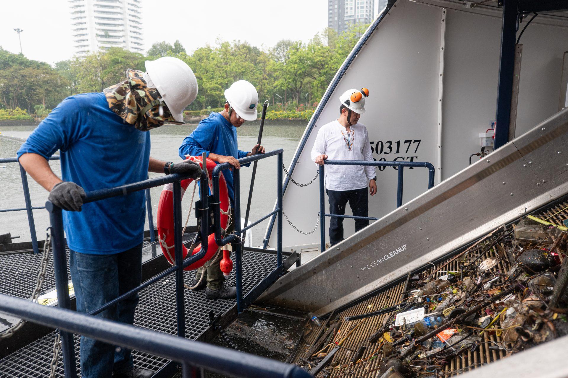 The Ocean Cleanup Deploys Cleanup Boat in Chao Phraya River