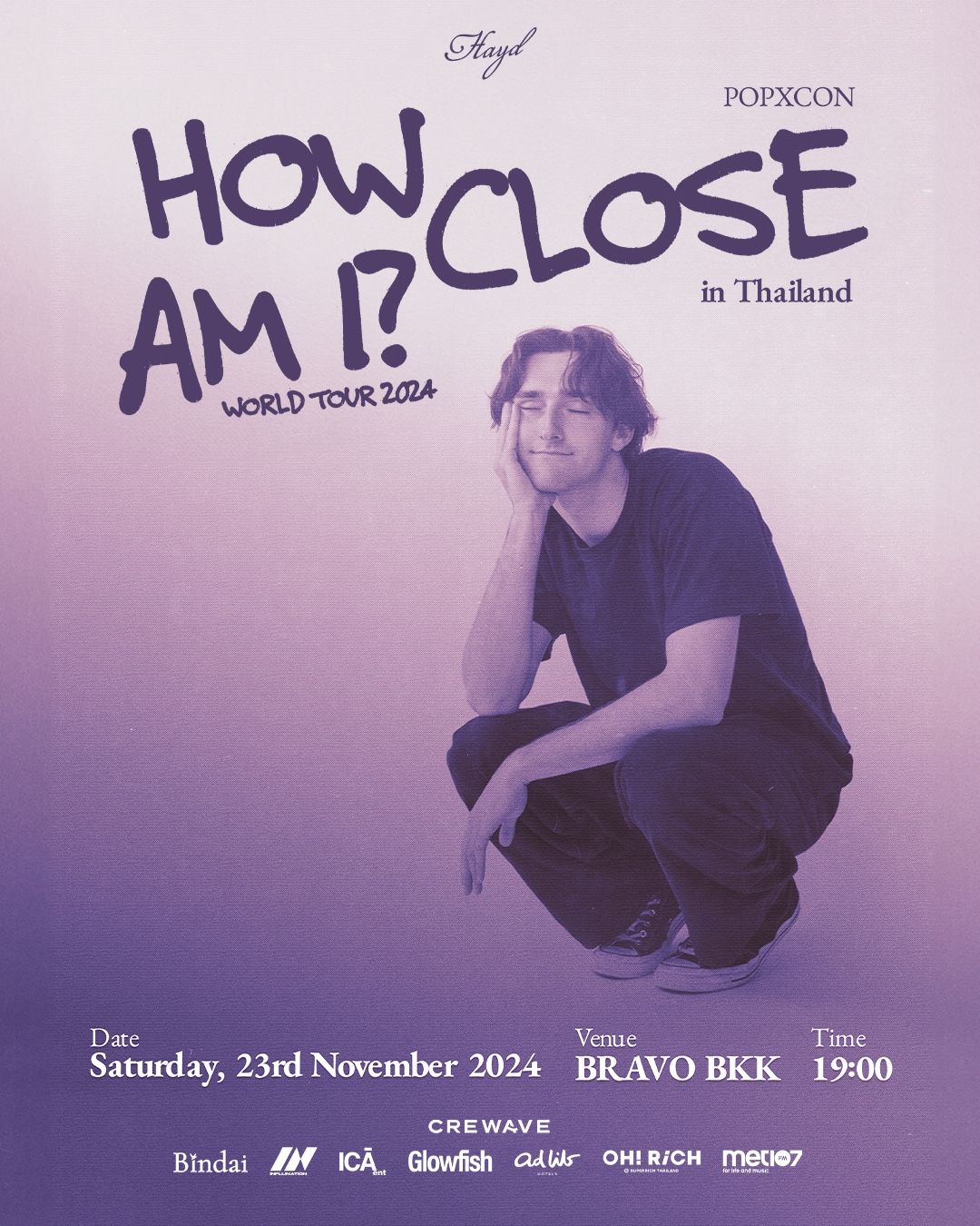 Hayd 'How Close Am I?' World Tour 2024… | The Beat Bangkok