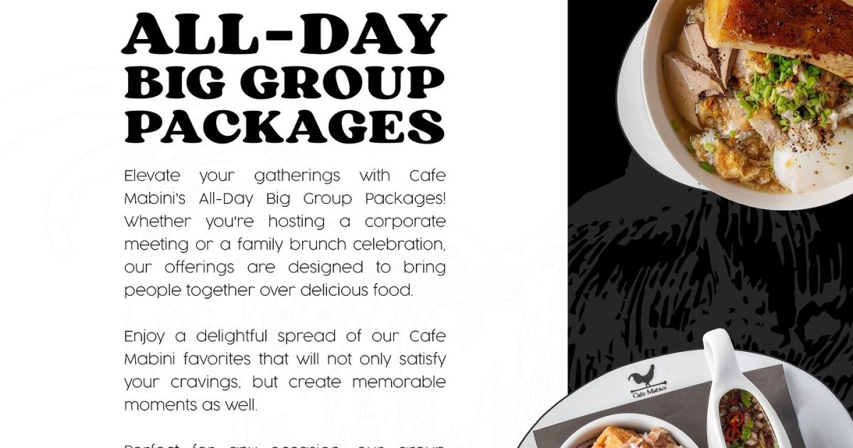 Cafe Mabini’s All-Day Big Group Packages | The Beat Manila