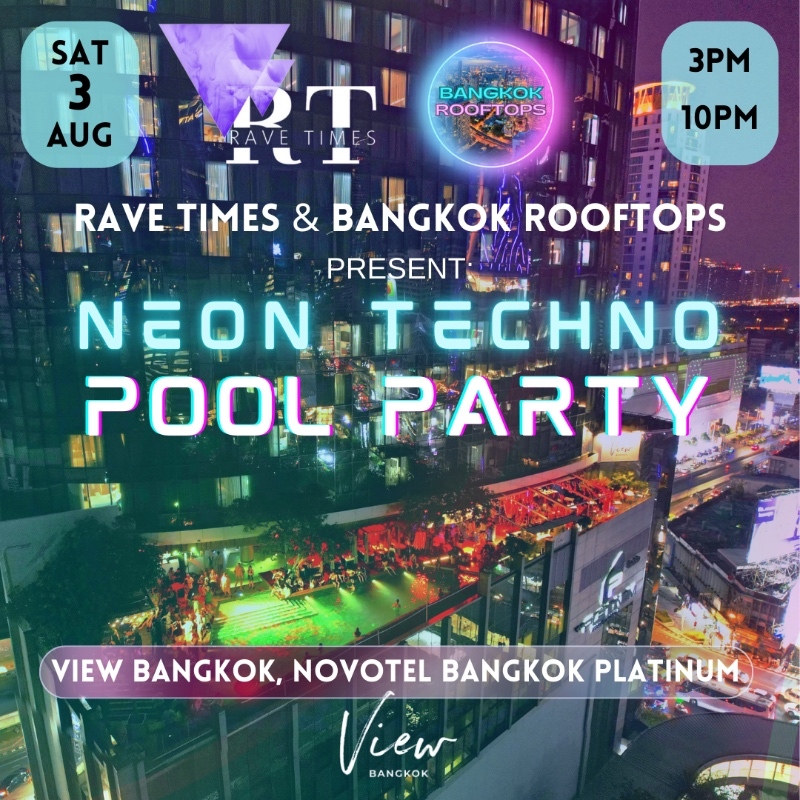NEON TECHNO POOL PARTY | The Beat Bangkok