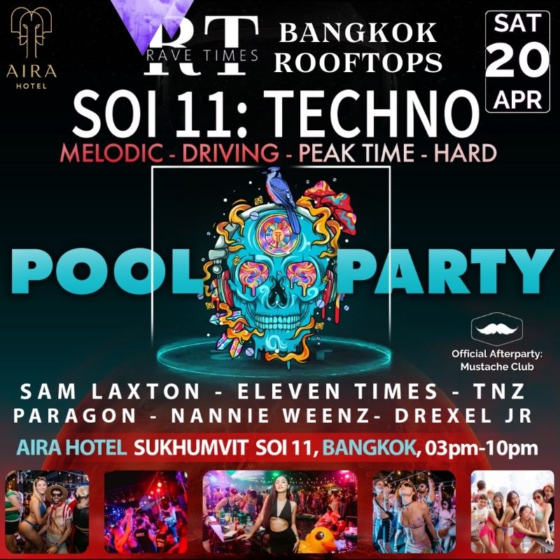 SOI 11: TECHNO Pool Party | The Beat Bangkok