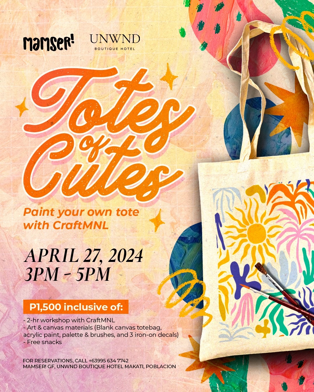 Totes of Cutes - Paint your own tote with… | The Beat Manila
