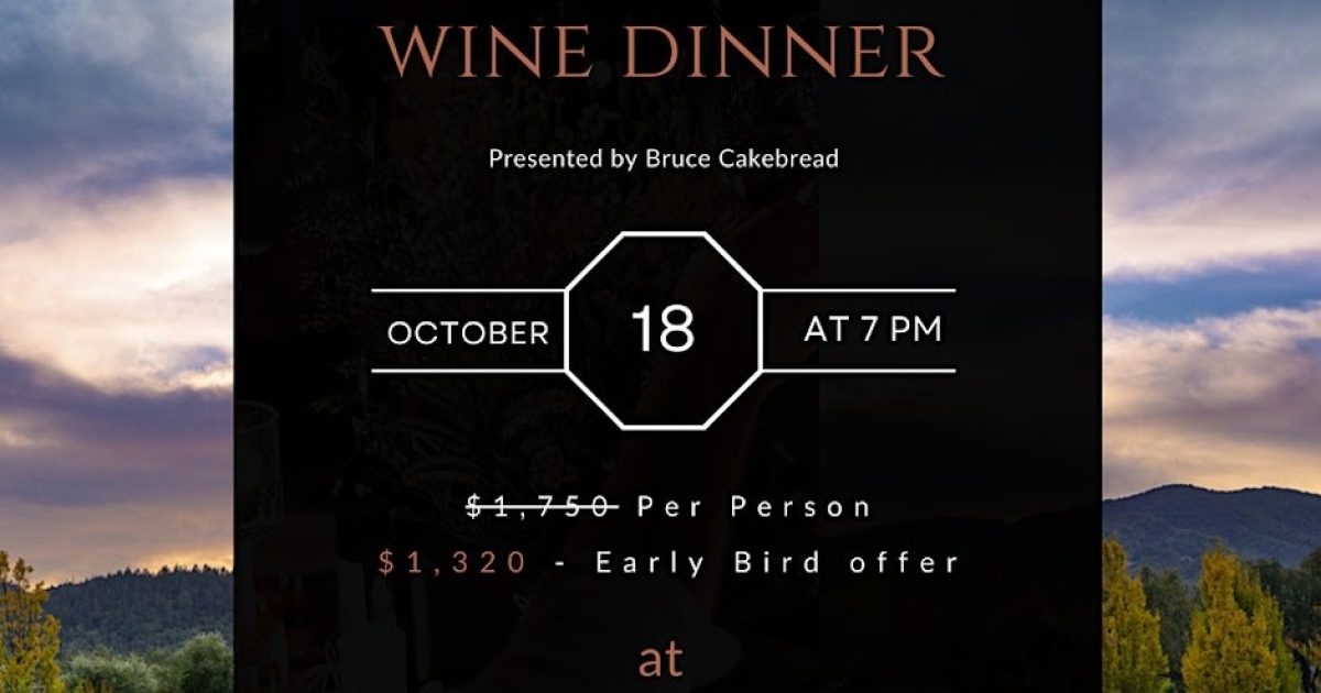 Cakebread Wine Dinner | The Beat Hong Kong