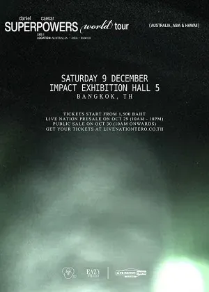 Daniel Caesar 'Superpowers World Tour'… | The Beat Bangkok