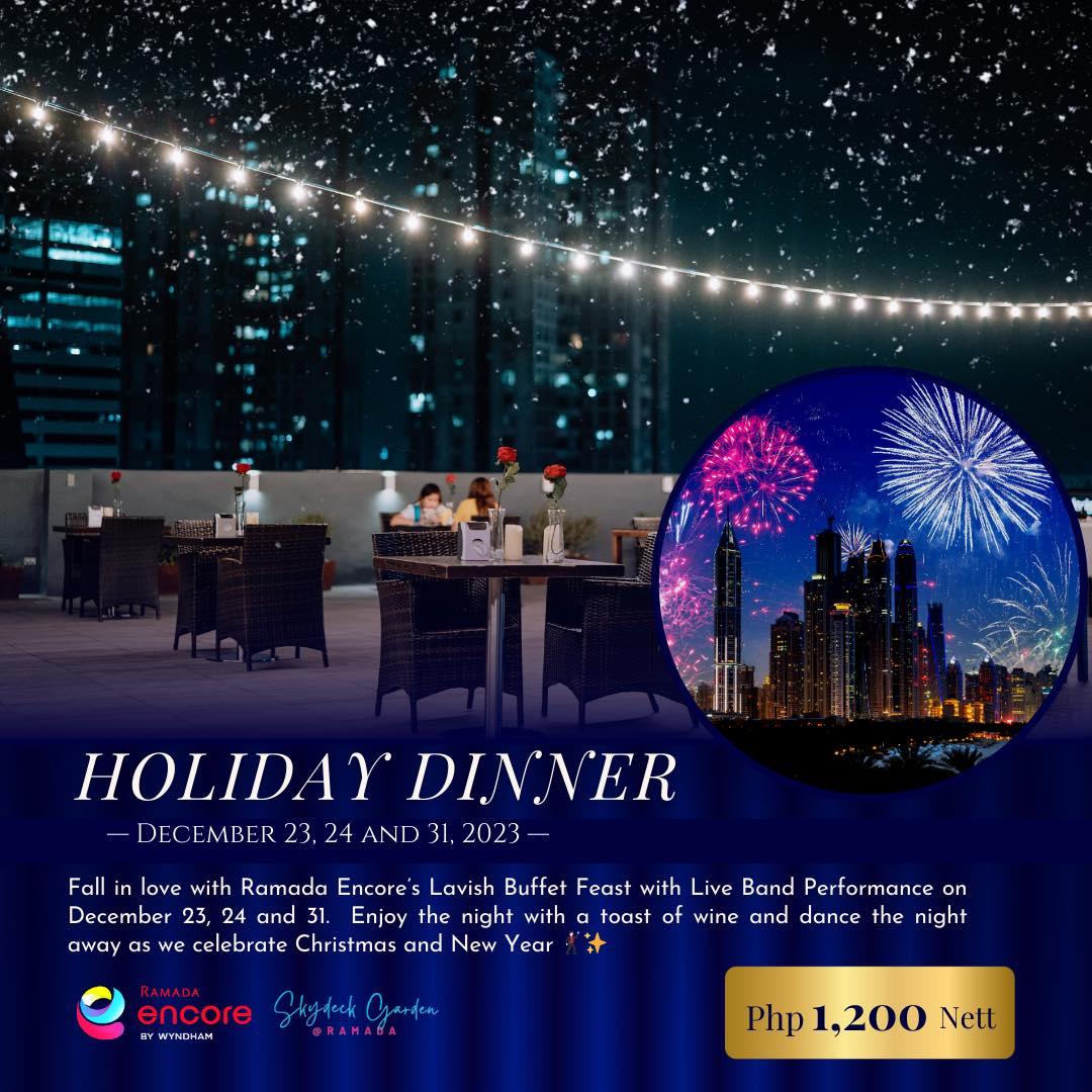 Skydeck Garden at Ramada Holiday Dinner | The Beat Manila