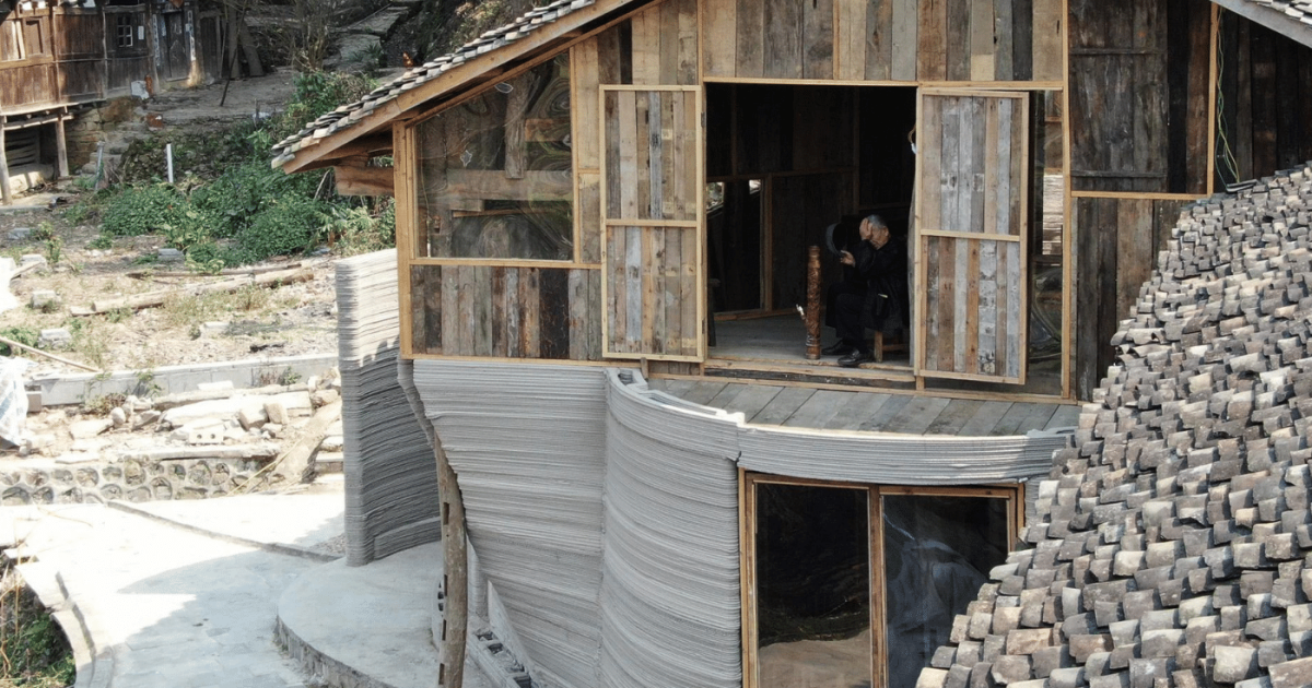3D-printed Walls Revive Abandoned Rural Houses In China