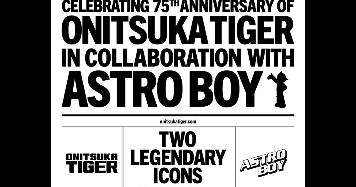 Onitsuka Tiger Collabs With Astro Boy for 75th Anniversary
