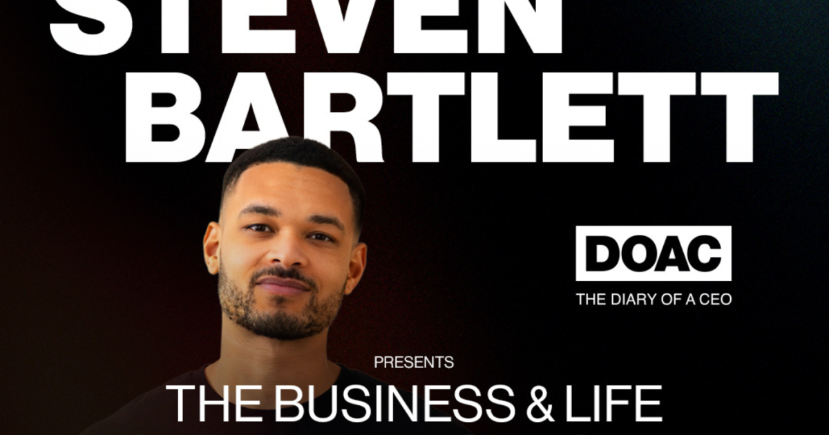 Catch Podcast Star Steven Bartlett on Tour This September