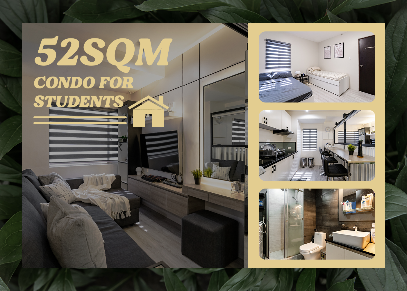 Modern-Minimalist 52sqm Condo in Manila For Students