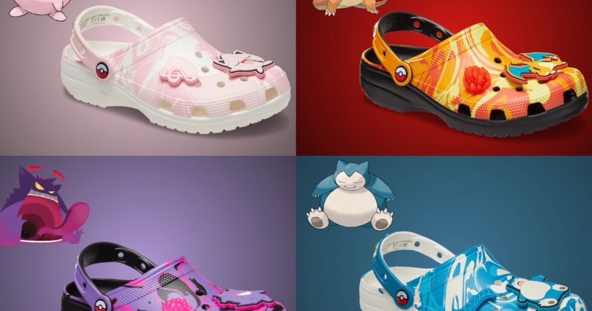 Crocs to Drop Four Gen 1 Pokémon-Inspired Collab Designs