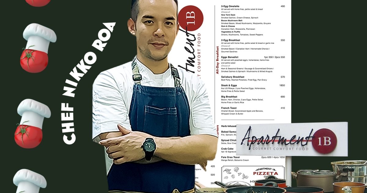 Interview: Nikko Roa, Executive Chef of Apartment 1B Resto