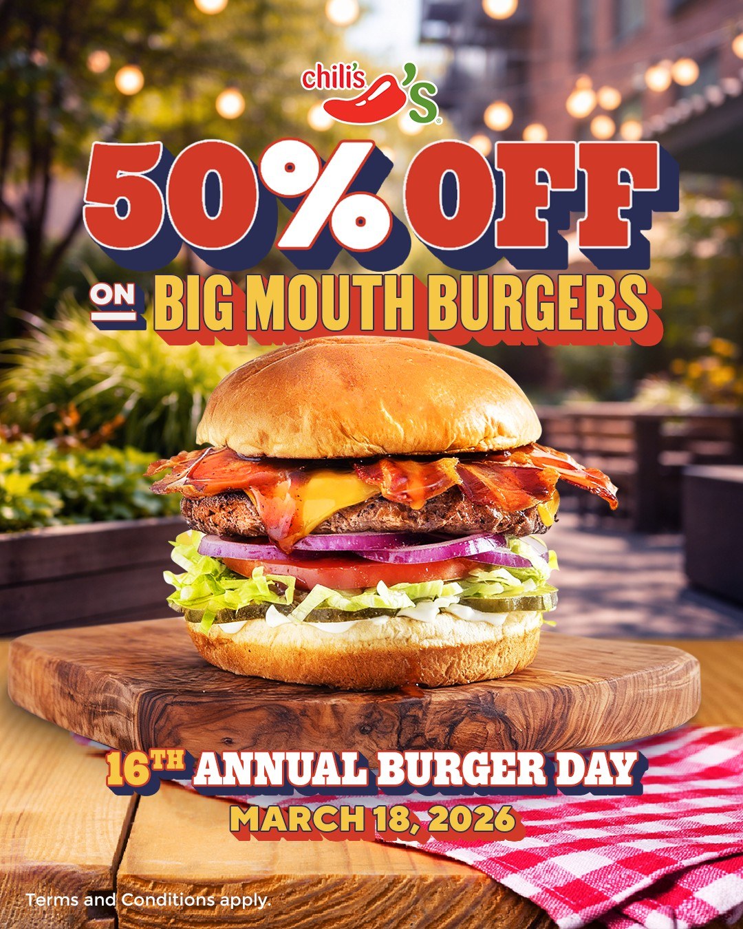 Chili's Philippines: 50% OFF on Big Mouth… | The Beat Manila