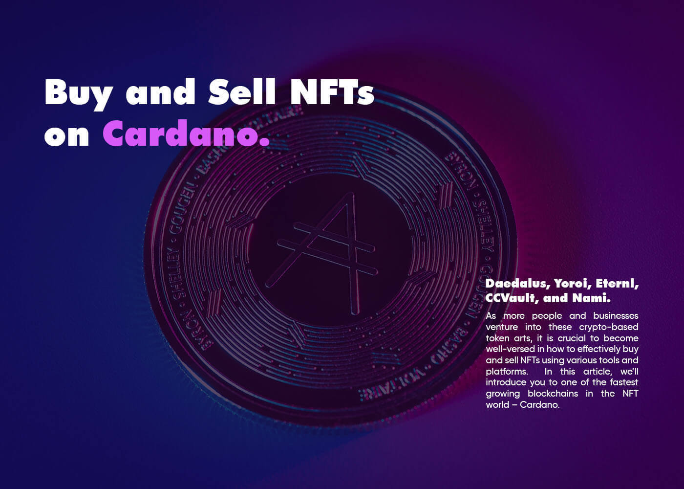 Web 3.0 for Dummies: How to Buy and Sell Cardano NFTs