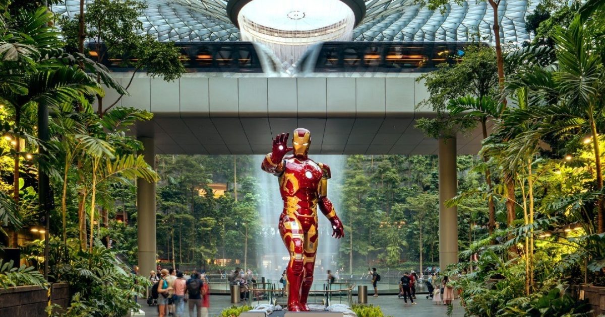 Avengers-themed Installation on Display in Changi Airport